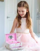 China Music Box Ballerina Wooden Jewelry Box For Kids And Boys Gift Hand Cranked Toy Box for sale