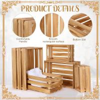 China 5 Pcs Decorative Nesting Wooden Crates for Storage and Display Pastoral Wind Concept for sale