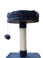 China Living Room Furniture Dark Grey 4 Platforms 64 Inches Cat Tree With 2 Bed Cubes Play House for sale