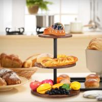 China Wooden Cupcake Stand Serving Tray for Farmhouse Wedding Birthday Tea Parties 202407 for sale