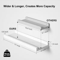 China Home Furniture Set Of 2 Solid Wood Wall Shelves 7 Inch White Rustic Floating Shelves for sale