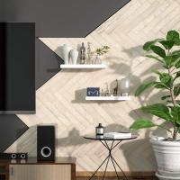China Home Furniture Set Of 2 Solid Wood Wall Shelves 7 Inch White Rustic Floating Shelves for sale