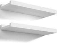China Home Furniture Set Of 2 Solid Wood Wall Shelves 7 Inch White Rustic Floating Shelves for sale