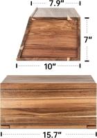 China Wooden Bread Box All In One Piece Organizer For Kitchen Assembly Natural Vintage Bread Food Storage Bin Container for sale