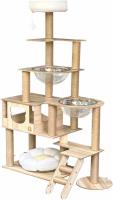 China Customized Size Wood Cat Tower with Multi-Level Climbing Frame Scratcher Components for sale