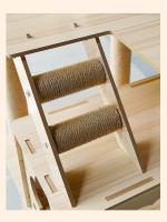 China Customized Size Wood Cat Tower with Multi-Level Climbing Frame Scratcher Components for sale