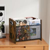 China Home Decorations Varnished Desktop Storage Basket for Letters Books Newspapers for sale