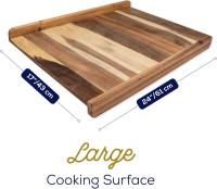 China Multipurpose Wooden Bread Cutting Board with Lip and Laser Engrave Printing for sale