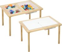 China Wooden Sensory Table with 3 Bins for Toddlers Stand Classification Non-folding Rack for sale