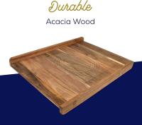 China Multipurpose Wooden Bread Cutting Board with Lip and Laser Engrave Printing for sale
