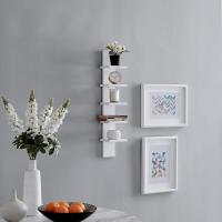 China 5 Tier 5.1 X 6 X 30 White Vertical Column Shelf Floating Storage General Home Furniture for sale