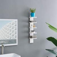 China 5 Tier 5.1 X 6 X 30 White Vertical Column Shelf Floating Storage General Home Furniture for sale