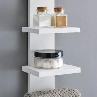 China 5 Tier 5.1 X 6 X 30 White Vertical Column Shelf Floating Storage General Home Furniture for sale