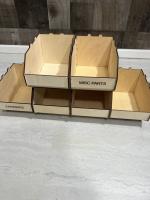 China Wooden Desktop Organizer Storage Bins with Modern Design and Office Supply Storage for sale