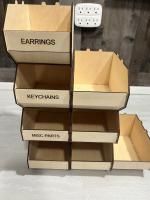China Wooden Desktop Organizer Storage Bins with Modern Design and Office Supply Storage for sale