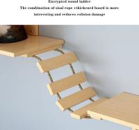 China Custom Size Wall Mounted Cat Bed Wooden Cats Board Shelf for Climbing in Living Room for sale