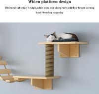 China Custom Size Wall Mounted Cat Bed Wooden Cats Board Shelf for Climbing in Living Room for sale
