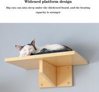 China Custom Size Wall Mounted Cat Bed Wooden Cats Board Shelf for Climbing in Living Room for sale