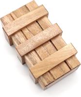 China Double Magic Box Brain Teaser Custom Solid Wood Box with Hidden Compartments for sale