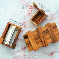 China Double Magic Box Brain Teaser Custom Solid Wood Box with Hidden Compartments for sale