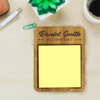 China Wooden Custom Personalized Bamboo Sticky Note Holder Dispenser for Business Office for sale