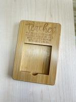 China Wooden Custom Personalized Bamboo Sticky Note Holder Dispenser for Business Office for sale