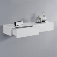 China Convenient Hallway Storage Solid Wood Wall Floating Shelf with Drawer 46 x 30 x 15 cm for sale