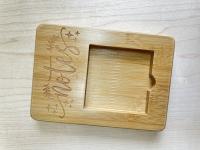 China Wooden Custom Personalized Bamboo Sticky Note Holder Dispenser for Business Office for sale