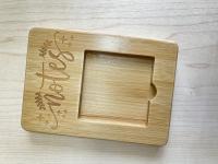 China Wooden Custom Personalized Bamboo Sticky Note Holder Dispenser for Business Office for sale