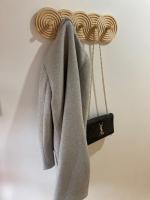 China Handcrafted Mid Century Modern Walnut Coat Rack for Coats Hats and Bags in Living Room for sale