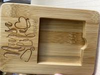 China Wooden Custom Personalized Bamboo Sticky Note Holder Dispenser for Business Office for sale