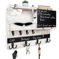 China Environmental Rustic Wall Mount Key and Mail Organizer with Chalkboard for Farmhouse Decor for sale