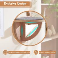 China Elegant Wine Packaging Boxes Wooden Cat Wall Steps Climbing Shelves for Excitement for sale
