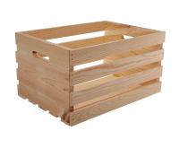 China 18 Lx12.5 Wx9.5 H Large Rustic Wood Crate Customized for Your Home Brown or Request for sale