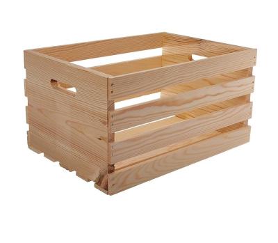 China 18 Lx12.5 Wx9.5 H Large Rustic Wood Crate Customized for Your Home Brown or Request for sale