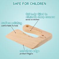 China Wood Material Kitchen Tools 2-Piece Kids Knife Set for Cooking and Cutting Veggies Fruits for sale