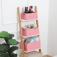 China Handcrafted Wooden Storage Set for Vegetables and Bread Fruits 3-Piece Nesting Crate for sale