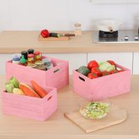 China Handcrafted Wooden Storage Set for Vegetables and Bread Fruits 3-Piece Nesting Crate for sale