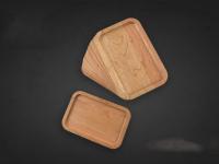China Wooden Plain Color Customized Serving Tray Laser Blanks 6X9X0.75 for Home Decoration for sale