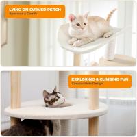 China Customized Size 51 Inches 5-Level Cat Tree Cat Tower Activity Center With Scratching Posts Beige for sale