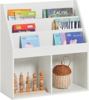 China Carved Wooden Bookcase Book Shelf Storage Display Rack Organizer for Children Kids for sale
