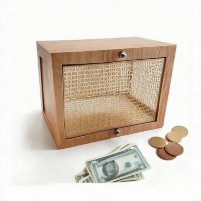 China Wooden Piggy Bank with Counter A Fun and Functional Way to Reach Your Savings Goals for sale