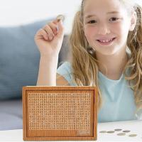 China Wooden Piggy Bank with Counter A Fun and Functional Way to Reach Your Savings Goals for sale