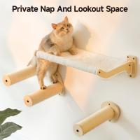 China Wood Cat Wall Furniture Shelves with Removable Soft Cover Beds Living Room Furniture for sale