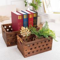 China Wooden Crate for Book Storage Customized Logo Acceptable Decorative Nesting Wooden Crates for sale