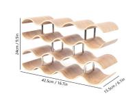 China 4 Layers Custom Solid Wood Shelf for Easy Installation of Wooden Wave Wine Bottle Storage for sale