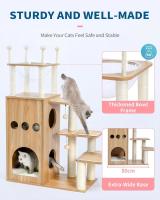 China OEM ODM Acceptable Sturdy Frisco Castle Cat Tree Tower Modern 51 Extra Tall Cat Condo for sale
