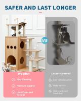 China OEM ODM Acceptable Sturdy Frisco Castle Cat Tree Tower Modern 51 Extra Tall Cat Condo for sale