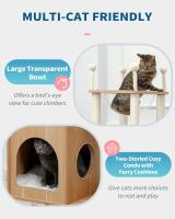 China OEM ODM Acceptable Sturdy Frisco Castle Cat Tree Tower Modern 51 Extra Tall Cat Condo for sale