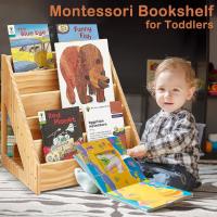 China Living Room Front-Facing Kids Bookshelf for Toddlers 1-5 Years Handle and Custom Size for sale